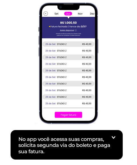 Cartão Ouze Visa e STZ Shop - Studio Z